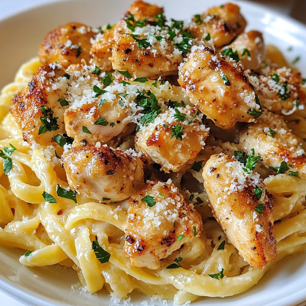 Garlic Butter Chicken Bites with Parmesan Pasta Delight - Recipe Website
